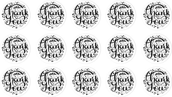 Thank You Stickers - 15 Mooie Bedankt Stickers - Cadeaustickers Bedankje - Bedankje -... | bol