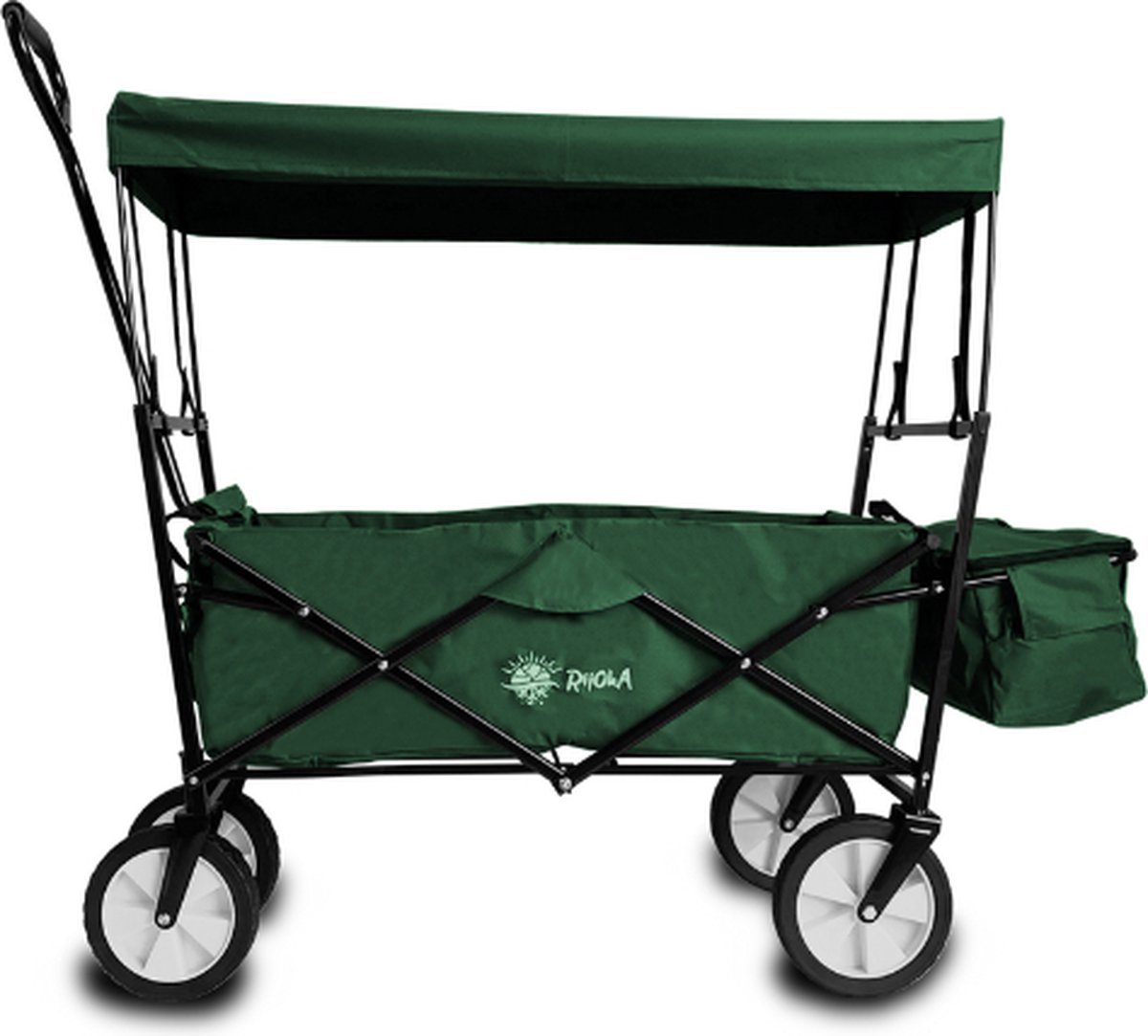 Rijoka Opvouwbare Bolderkar/Bolderwagen | Met Dakje en Draagtas | Groen | bol