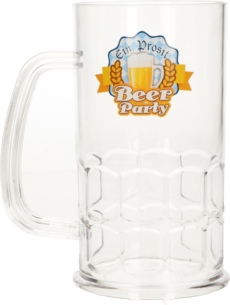 4x Oktoberfest bierpullen 14 cm - Plastic bierglazen bierpullen 500 ml -... | bol