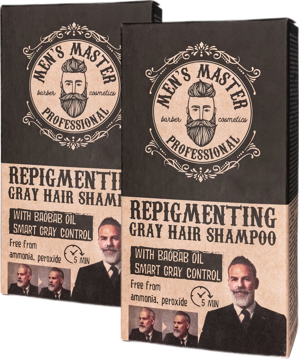 Men's Master Repigmenting Grey Hair Shampoo - Kleurshampoo Grijs Haar Mannen -... | bol.com