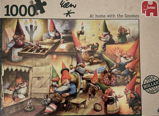 Legpuzzel Jumbo 1000 At home with the Gnomes | bol.com
