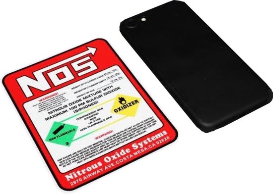 NOS Nitro Sticker - Racing, Lachgas N2O Systeem (10 x 13cm) | bol.com
