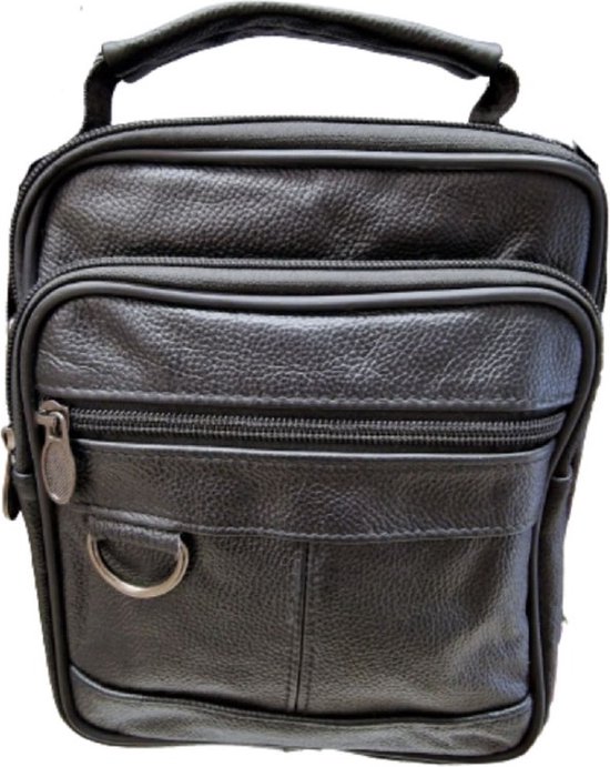 Leren Schoudertas Heren – Heren tas – Tussenmaat Model – Echt Leer ...