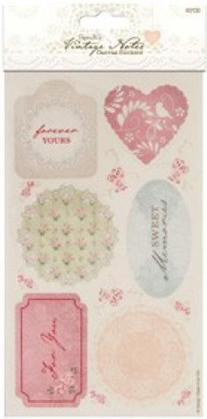 Canvas Stickers (6pcs) - Vintage Notes | bol.com