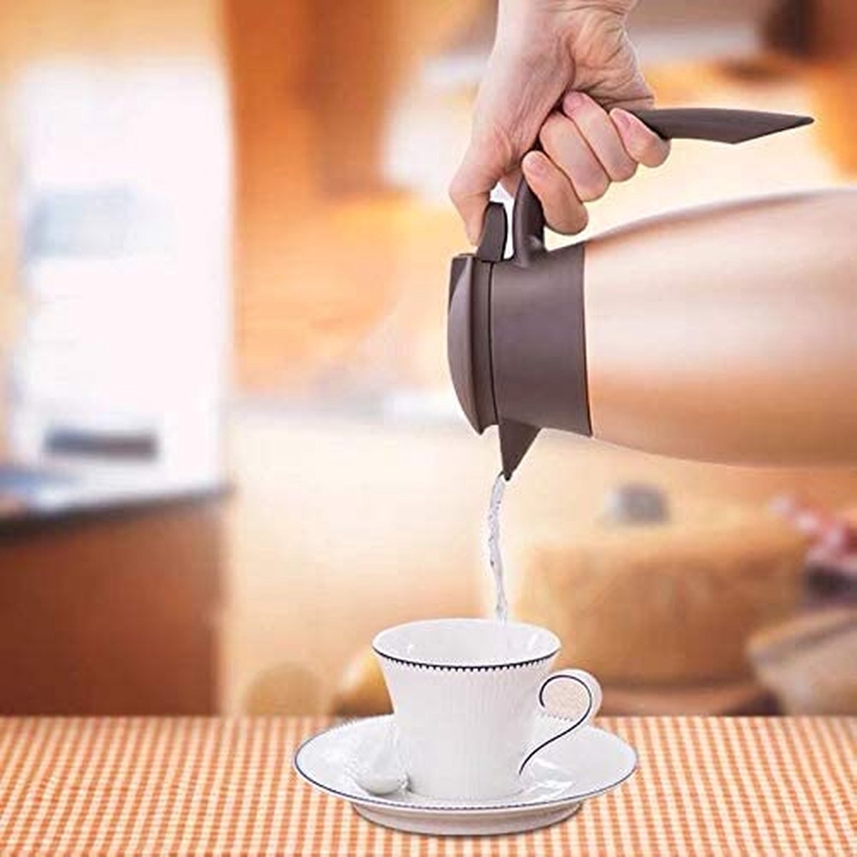 Thermoskan thermoskan 2 liter roestvrijstalen koffiepot theepot ...