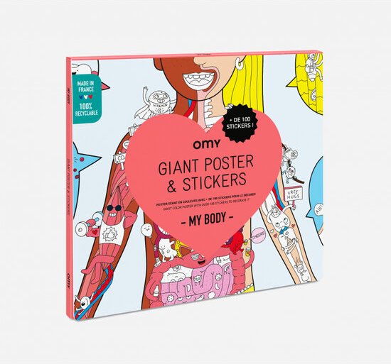 OMY - My Body plus stickers - kleurplaat XXL voor jong en oud | bol.com