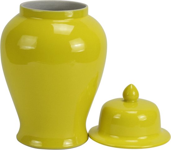 Chinese grote gele ginger voorraad pot met deksel 60 cm - Ginger Jar ...