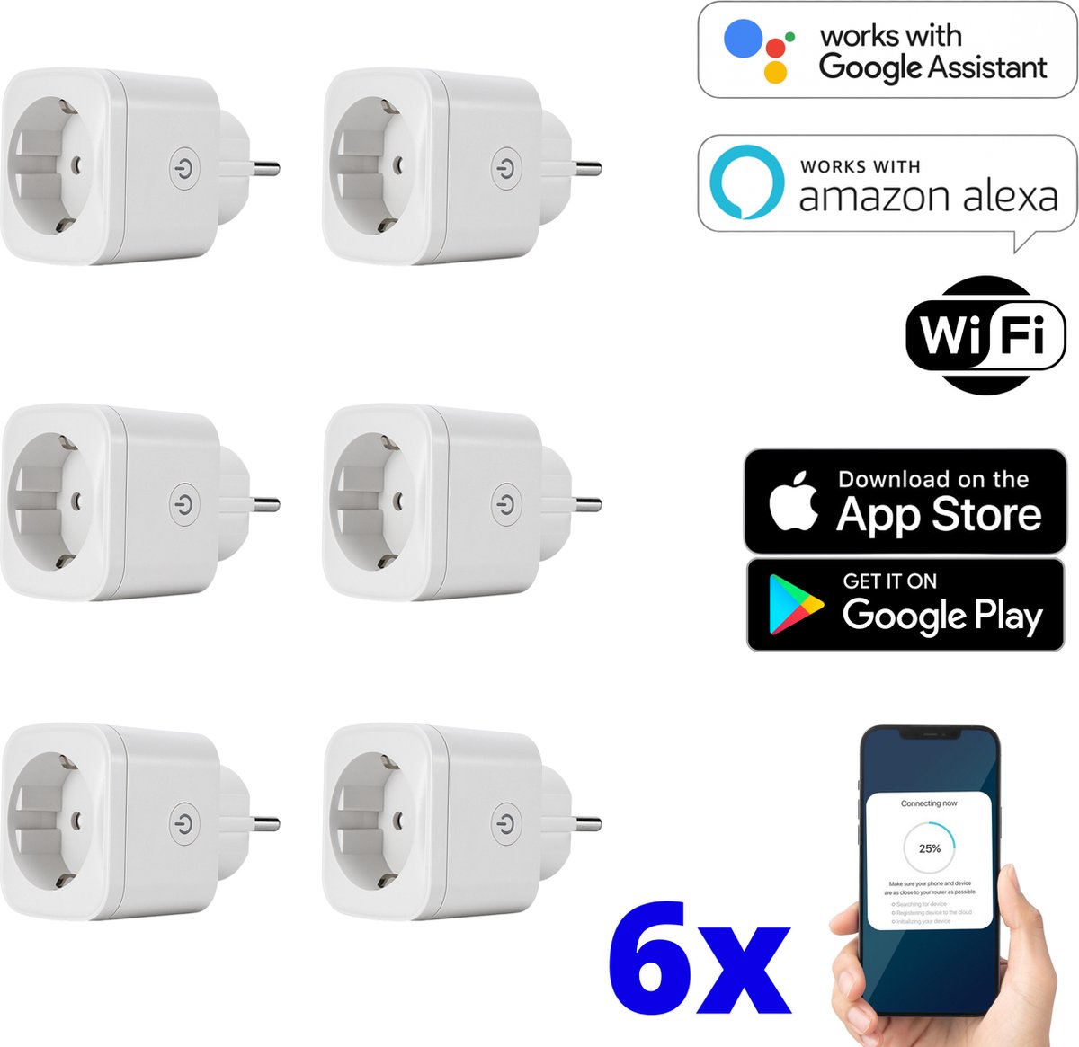 Slimme Stekker Met Energiemeter & Tijdschakelaar - SmartPlug - kWh ...
