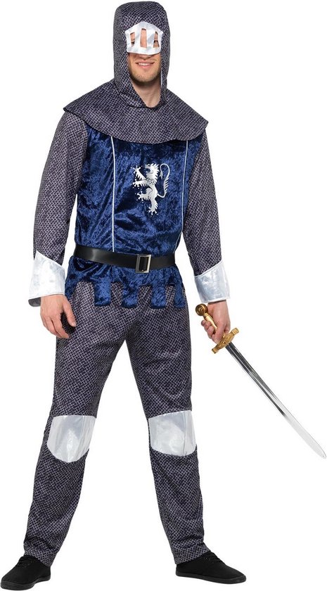 Smiffys - Medieval Knight Kostuum - XL - Blauw | bol