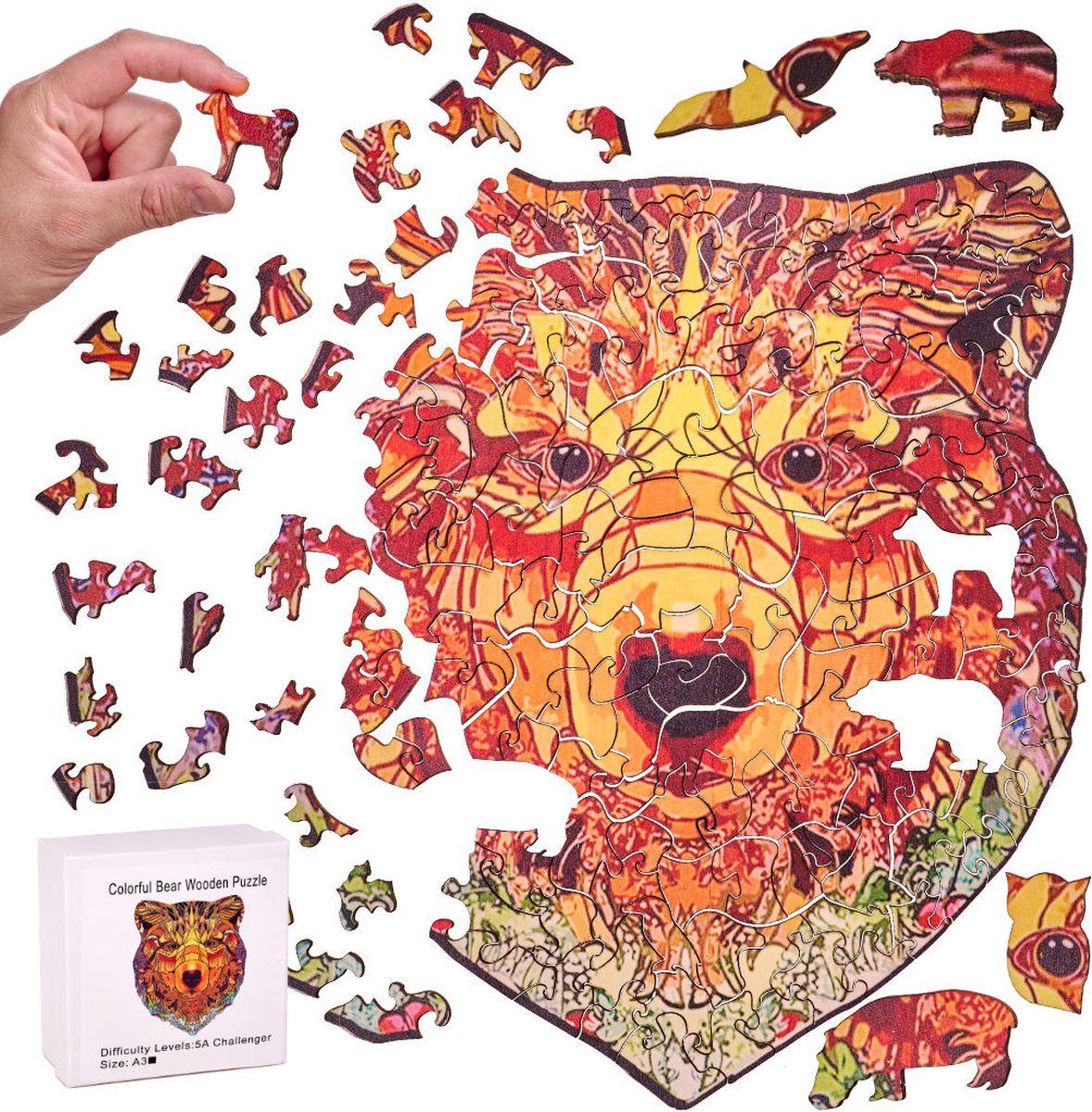 Beer A3 Houten Legpuzzel Houten Puzzel voor Volwassenen - Jigsaw ...