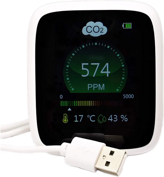 CO2-meter RG-1300 REDFLEXX REDGUARD, voor gebruik binnenshuis ...