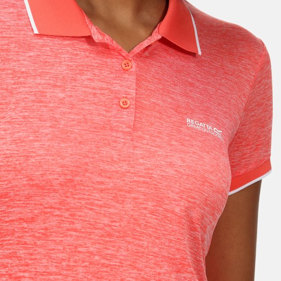 Het Regatta Remex II T-shirt met korte mouwen - dames - sneldrogend - polohals - Oranje | bol.com