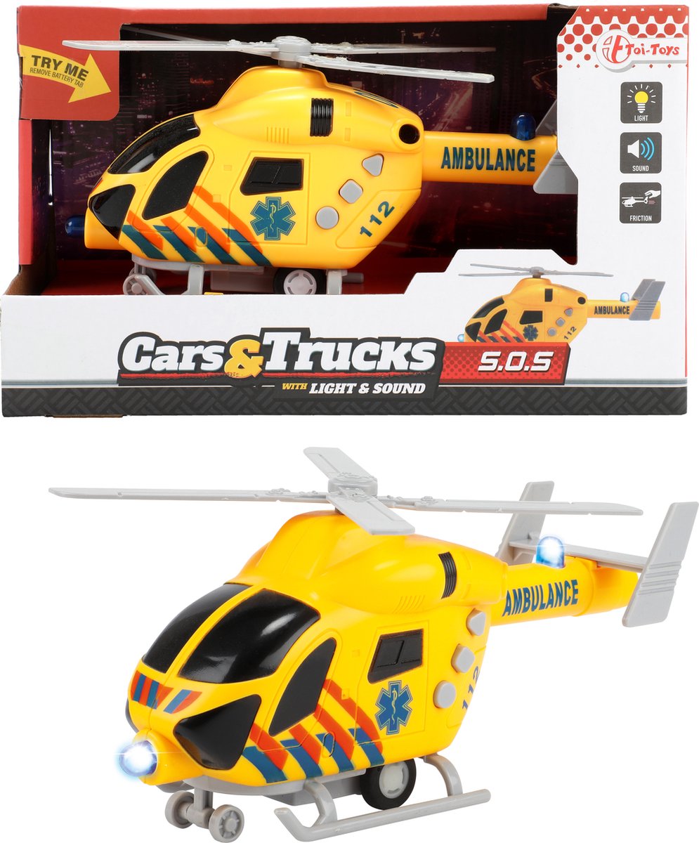 Toi-Toys Cars and Trucks Traumahelikopter met licht en geluid (29854B ...