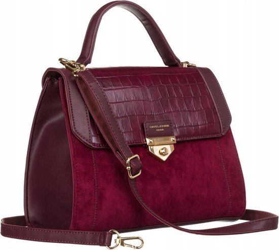David Jones 6845 -1 elegante tas red croco bordeaux | bol.com