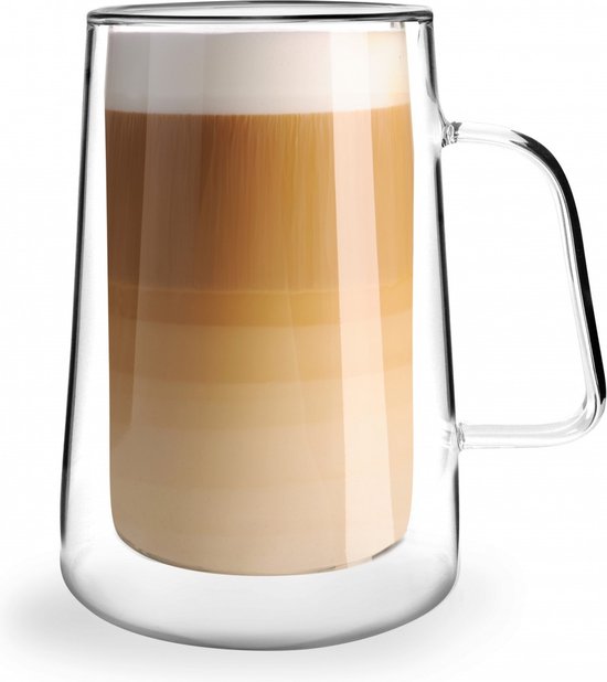 Luxe Dubbelwandige Glazen - Set Van 6 Bierglazen - Latte Macchiato Bier Espresso... | bol.com