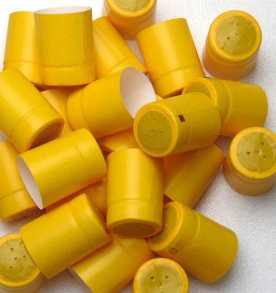 Ornina - 10 stuks geel krimp capsule - wijn verzegeling | bol.com