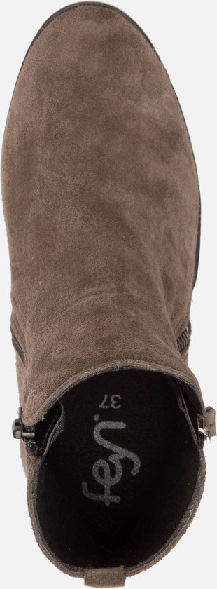 Feyn Enkellaarsjes taupe Suede - Dames - Maat 43 | bol.com