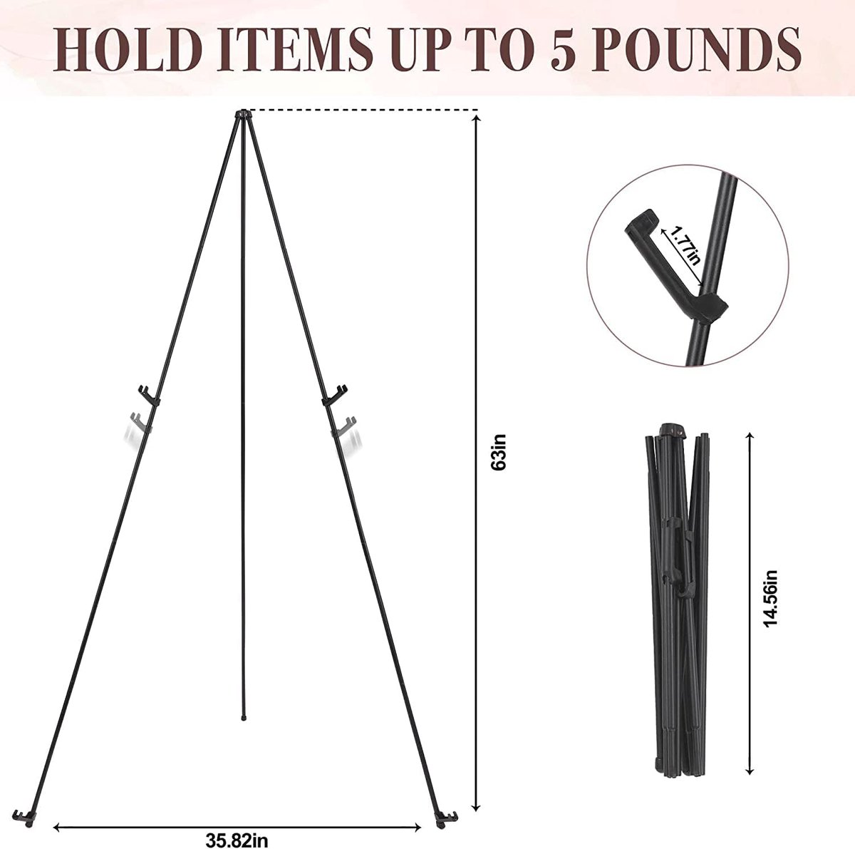 Display Ezel Stand voor Bruiloft Teken & Poster 63 '' Draagbare Art ...