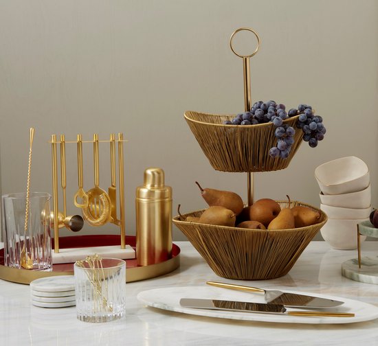 Be Home - Cocktailset - Barmaatje - Strainer - Zeef - Goud - Marmer ...