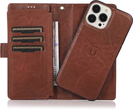 iPhone 12 Pro / iPhone 12 Magnetisch 2-in-1 Hoesje - Luxe Wallet Case ...