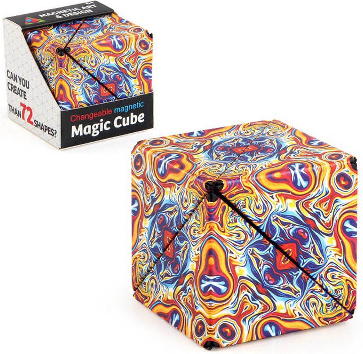 Cube Magic 3D - Casse-tête - Magnétique - 72 figurines - Fidget - Magic 3D Cube | Jeux | bol