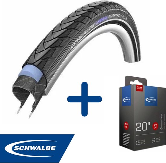 Fietsband - Schwalbe - Buiten- & binnenband - Marathon Plus & SV7C - 20 inch - Extra... | bol
