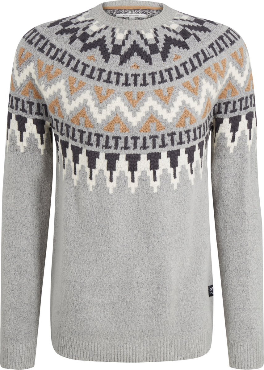TOM TAILOR jacquard knitted pullover Heren Trui - Maat M | bol.com