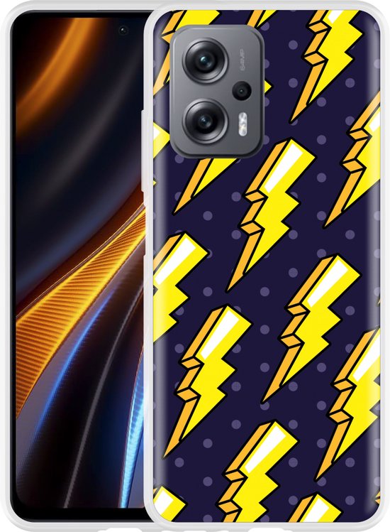 Poco X4 GT Hoesje Pop Art Lightning - Designed by Cazy | bol