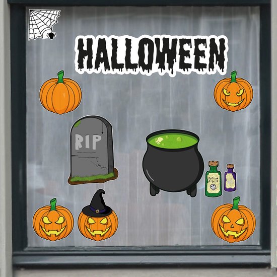 Raamsticker Halloween Herbruikbaar | Halloween Decoratie | Halloween ...