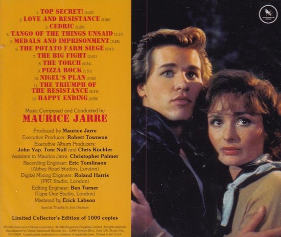 Top Secret ! (Original Soundtrack), Maurice Jarre | Muziek | bol.com