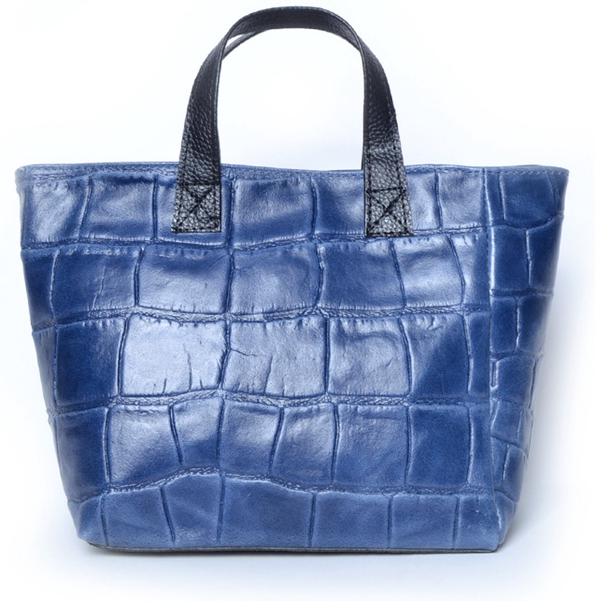 Dames Lederen Handtas /Made in Italië Donkerblauw | bol.com