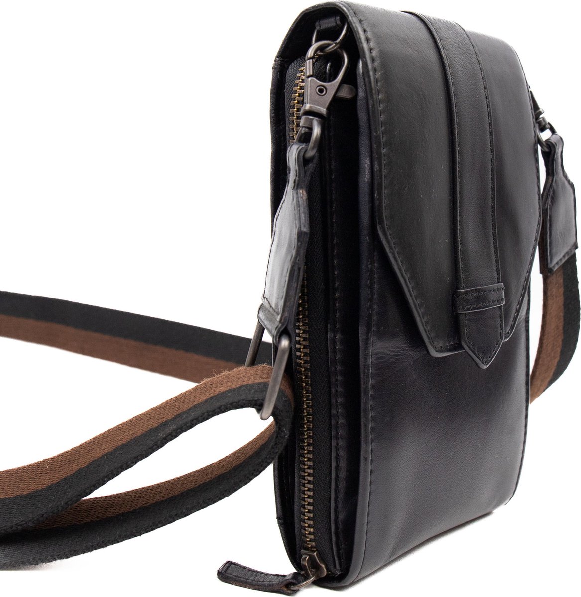 Bear Design Lederen Unisex Schoudertasje Gianna RFID Zwart - CL 19705 ...