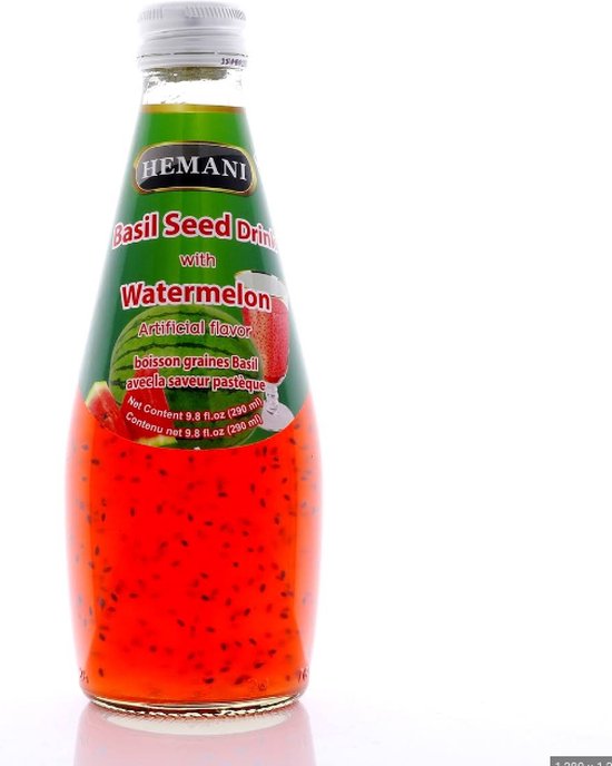 GoodUse Export Hemani Watermelon Drink with Basil Seeds 290 ml 4xPCS ...