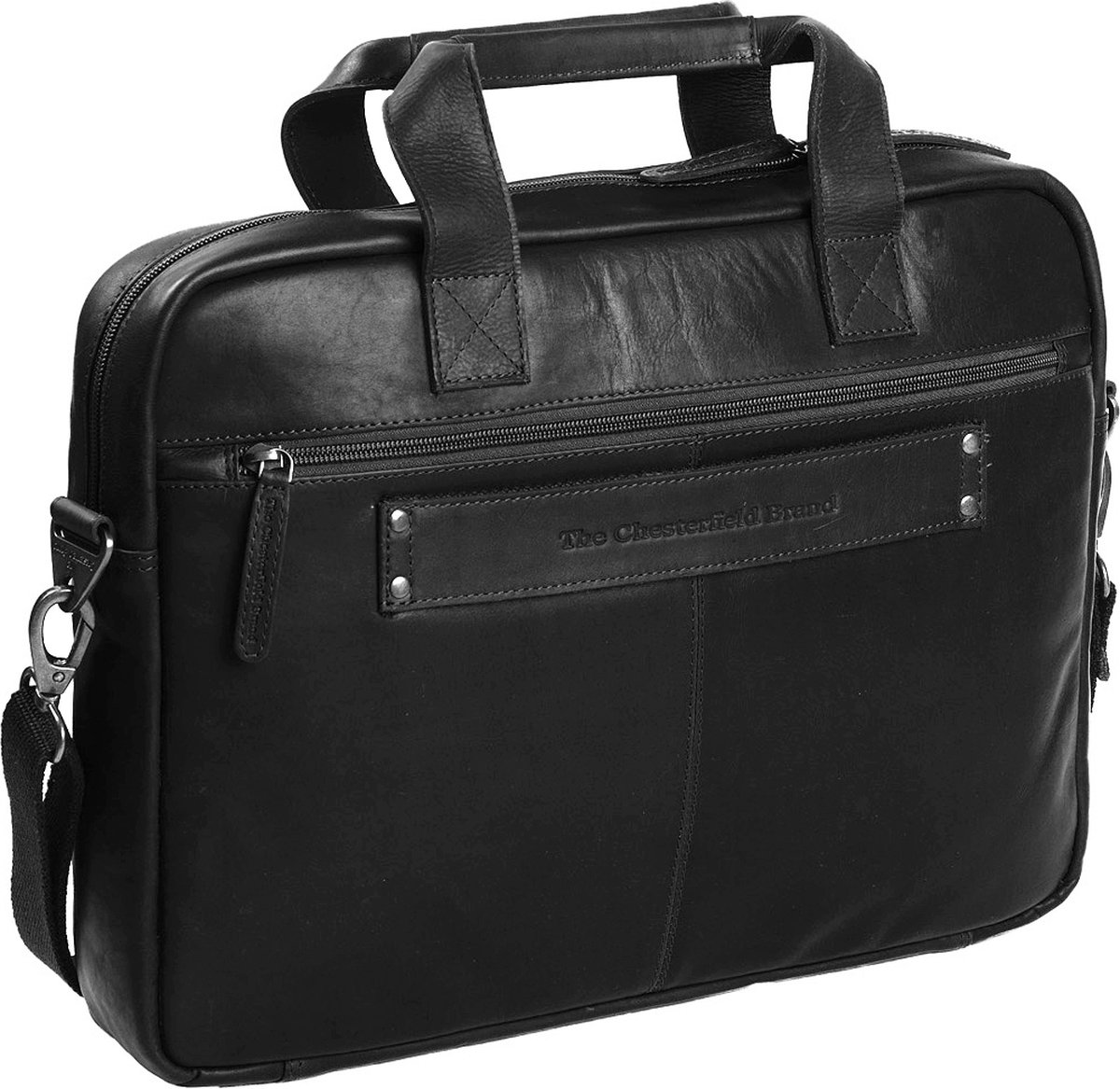 The Chesterfield Brand Calvi Dames en heren Laptoptas Leer - Zwart ...