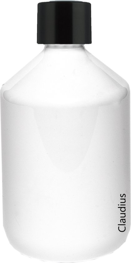 Lege fles 500 ml HDPE apothekersfles wit - met zwarte dop - set van 10 ...
