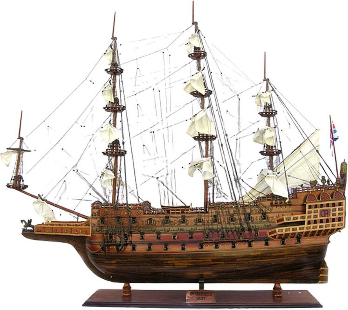 EEN HOUTEN SCHIP, BOOT, BOAT, ZEILSCHIP, ZEILBOOT, VOC SCHEEPSMODEL VAN ...