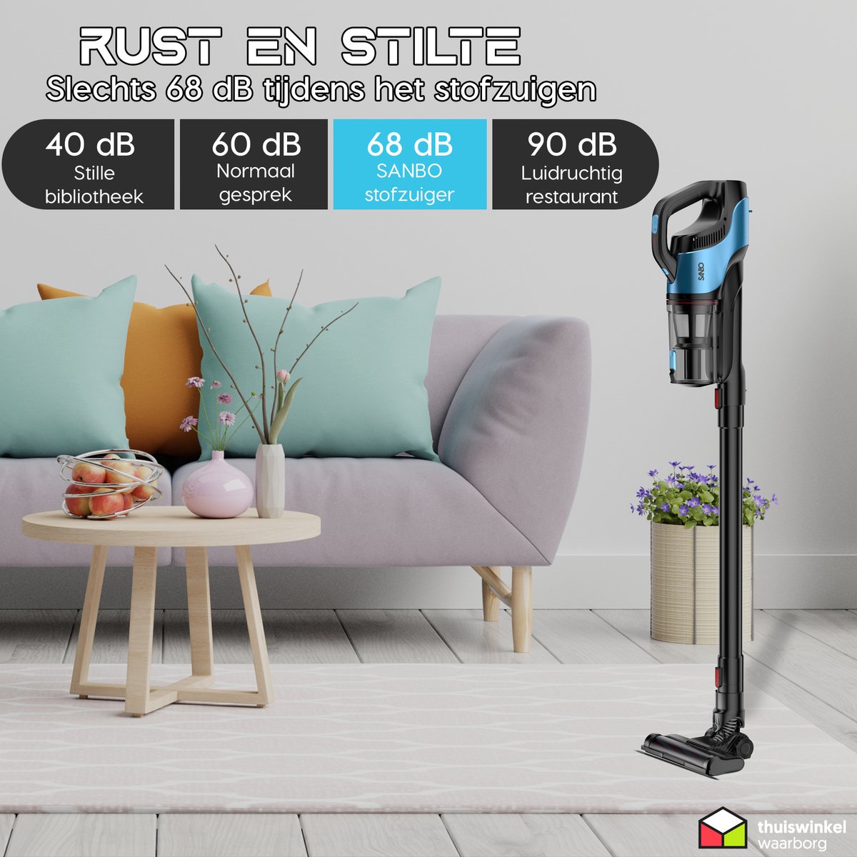 Sanbo Draadloze Steelstofzuiger Air Pro Max 9000 Series V2 - Incl ...