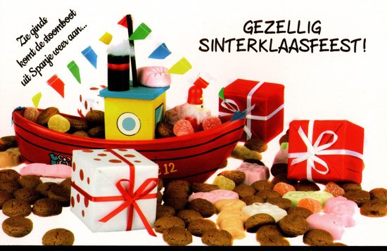 4 Luxe Cards en Crafts Sinterklaas Wenskaarten - 11x17cm - Gevouwen ...
