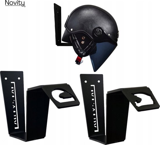 Novity® - Helmhouder - Helm standaard - Helmbeugel - Motorhelm - Zwart ...