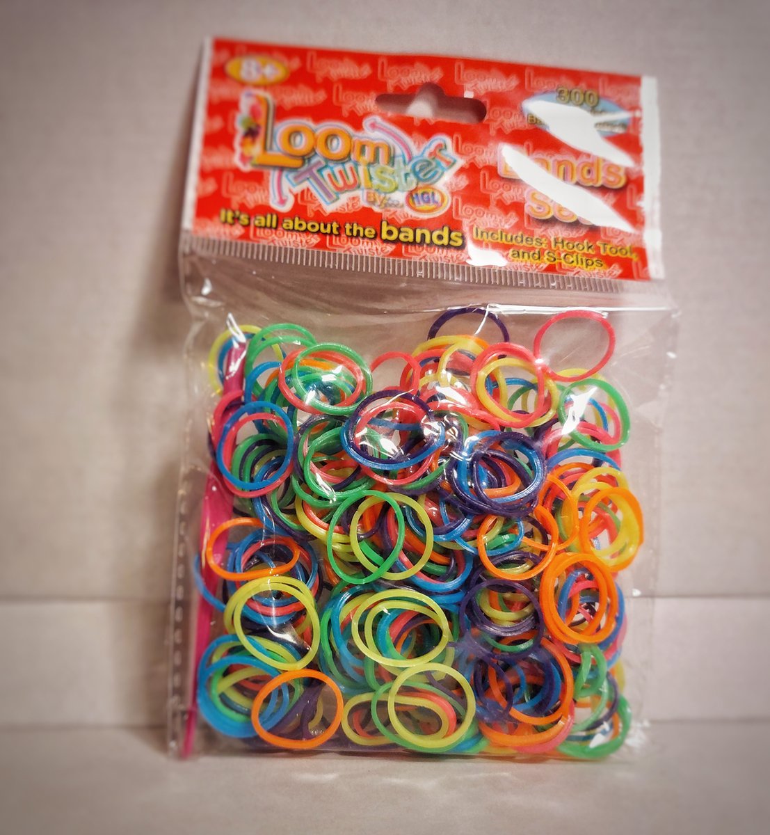 3 sets Loombandjes en 1 set s-clips Loom Twister neon mix 3 x 300 ...