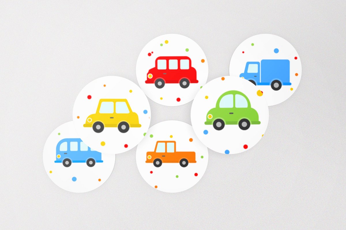 Stickervellen Gekleurde Autootjes - Voertuigen Stickers - Kinder ...