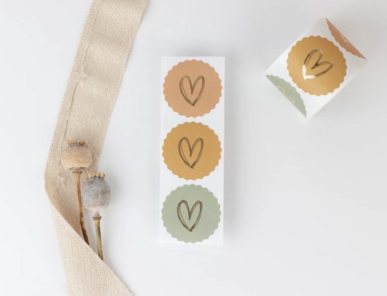 Cadeaustickers Heart of Gold in Goudfolie - Gouden Hart Stickers in ...
