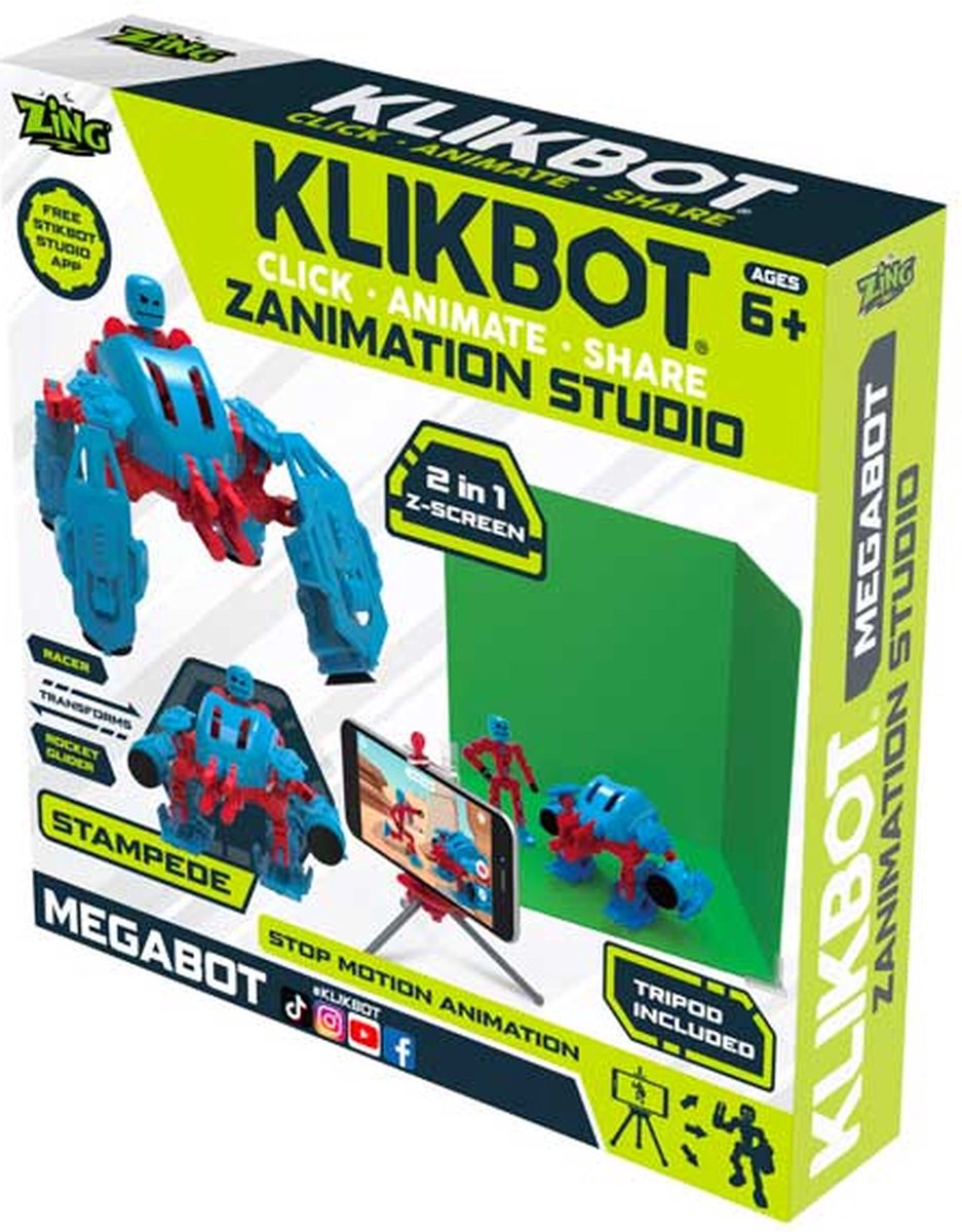 Klikbot - green screen - Stikbot - Zanimation Studio Megabot - animatie ...
