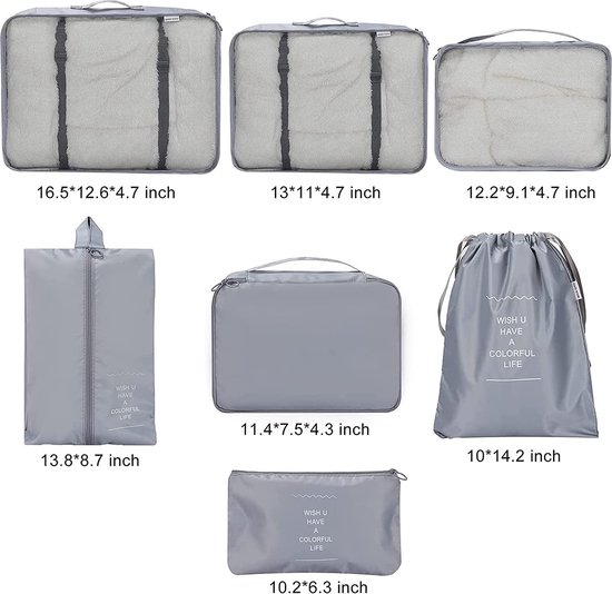 Packing Cubes Set Kleding Organizer Voor Reis Koffer Opbergzakken Voor ...