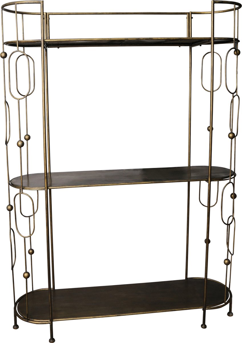 PTMD zoya metal brass open kast 3 planken | bol.com