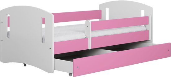 Kocot Kids - Bed classic 2 roze zonder lade met matras 160/80 ...