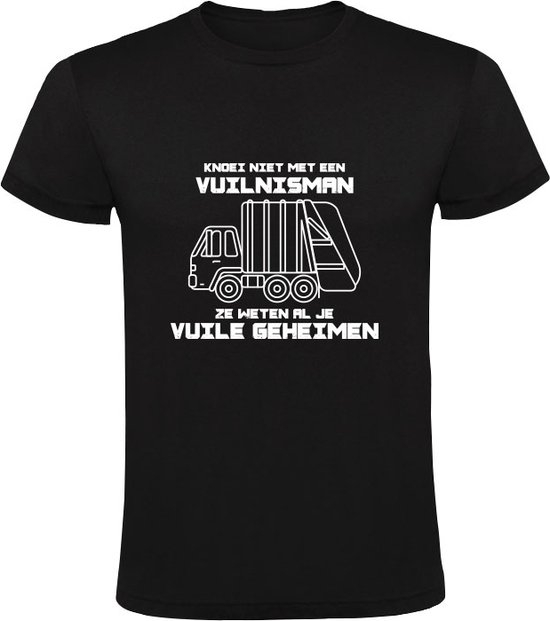 Knoei niet met een vuilnisman | Heren T-shirt | Geheim | Afval ...
