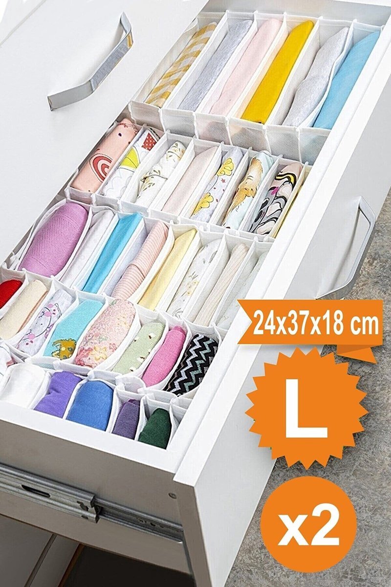Kast organizer - lade verdeler - 2 STUKS - LARGE - opbergbox ...