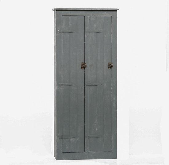 Lange lockerkast leg/hang antraciet geschuurd | bol.com