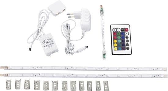 EGLO Ledstrips - RGB Kleur - Afst. Bed. - L 2x425mm | bol.com